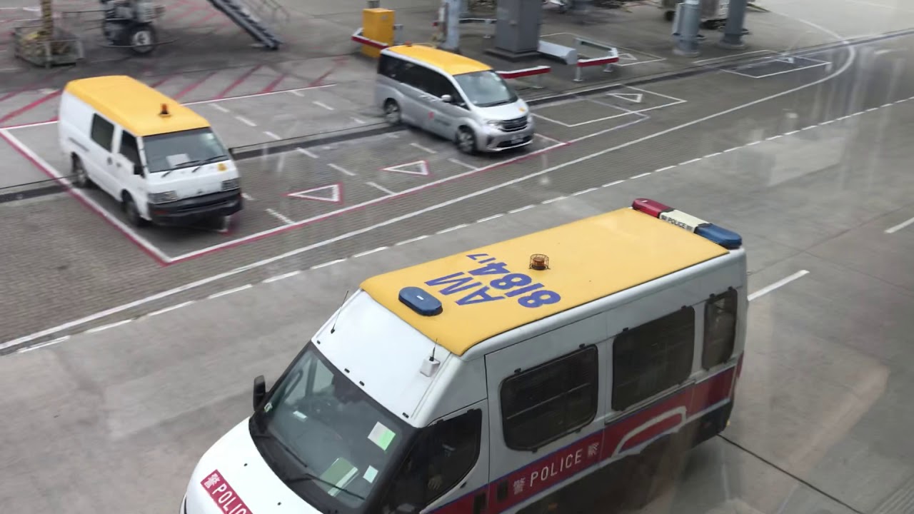 Hong Kong Police Force on Patrol in Hong Kong International Airport ...