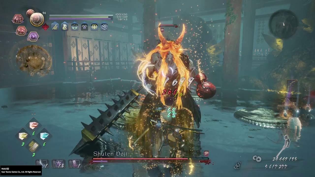 Nioh 2 Inosasao + Shuten + Onryoki tanky build test (No Tatenashi/ Oni ...