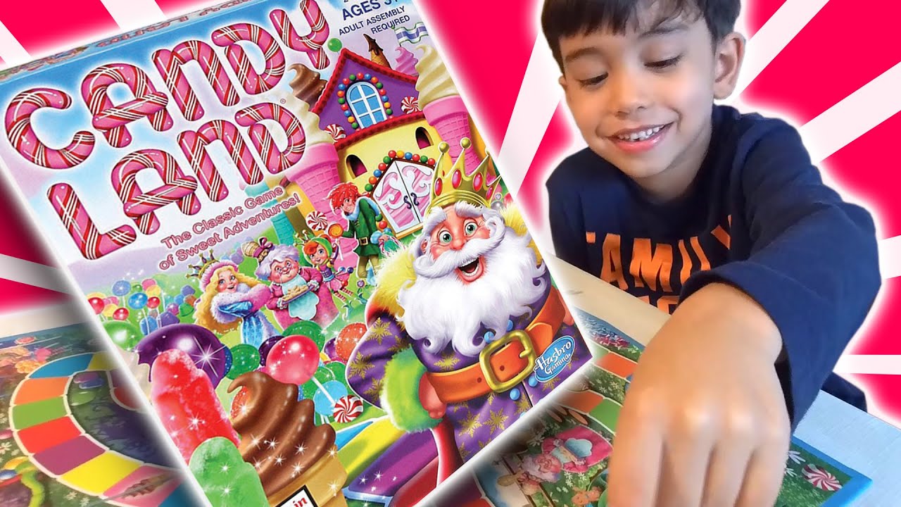We Play "Candyland" the board game by Hasbro - Kids playing board games ...