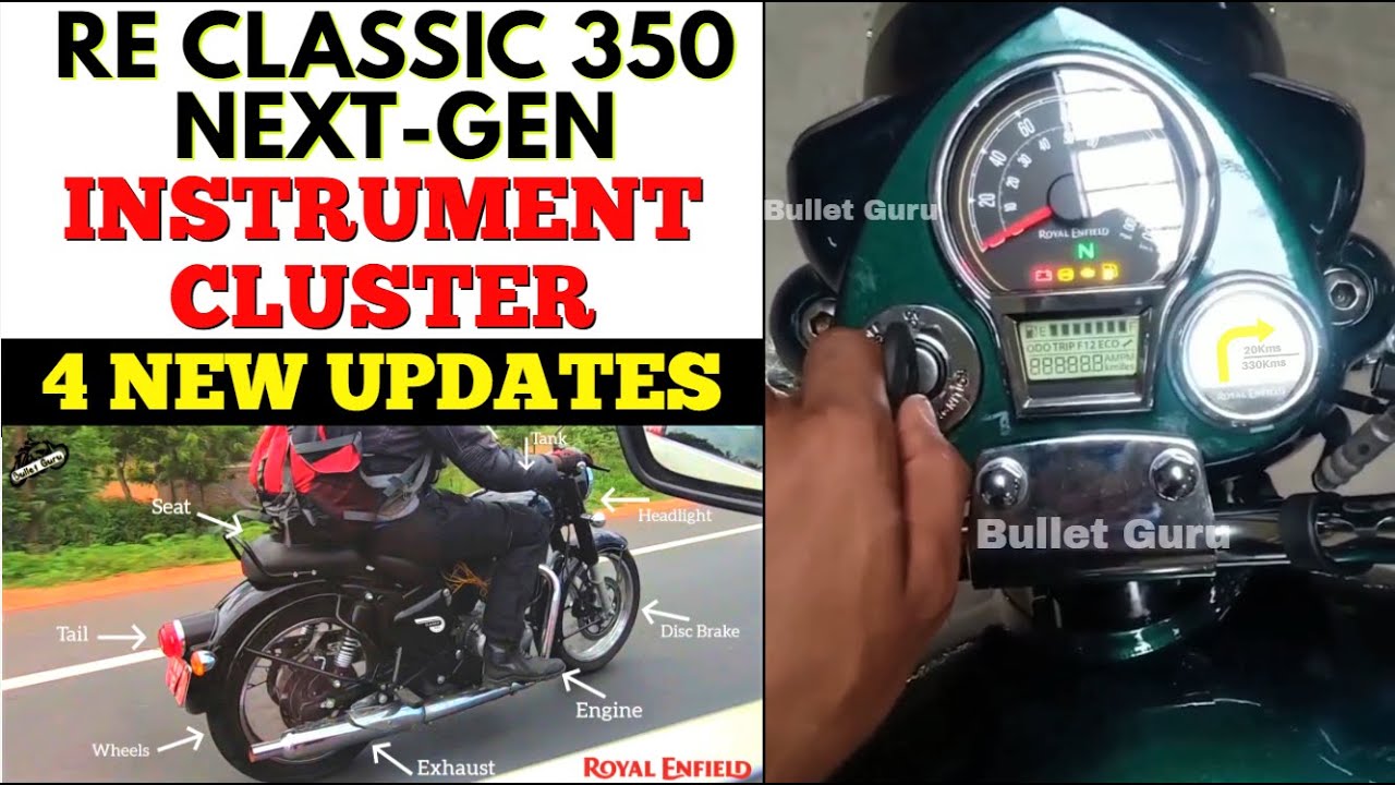 RE Classic 350 NEXT-GEN Instrument Cluster Working Details | 4 NEW ...