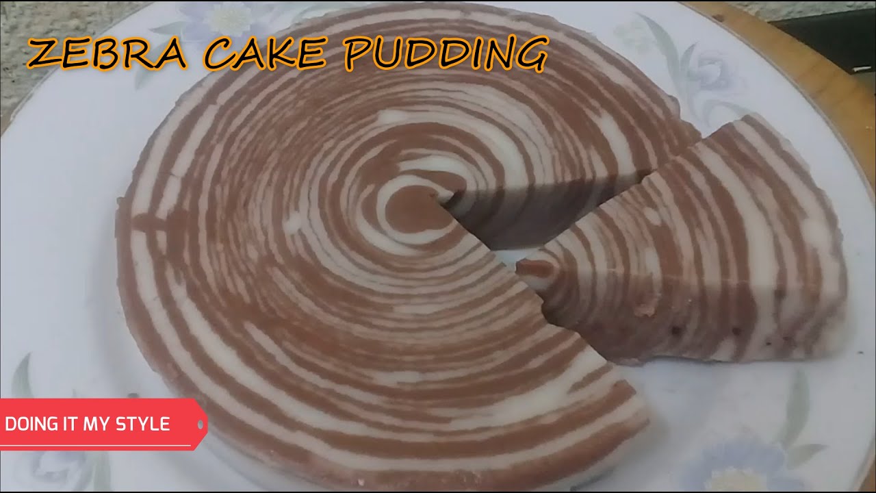 ZEBRA PUDDING CAKE IN TAMIL/Agaragar zebra cake pudding/Bread pudding ...