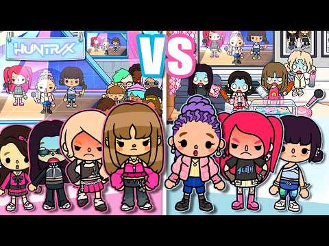 Blackpink VS Huntrix 😡 Quién gana? | Toca Boca Story 🖤🩷