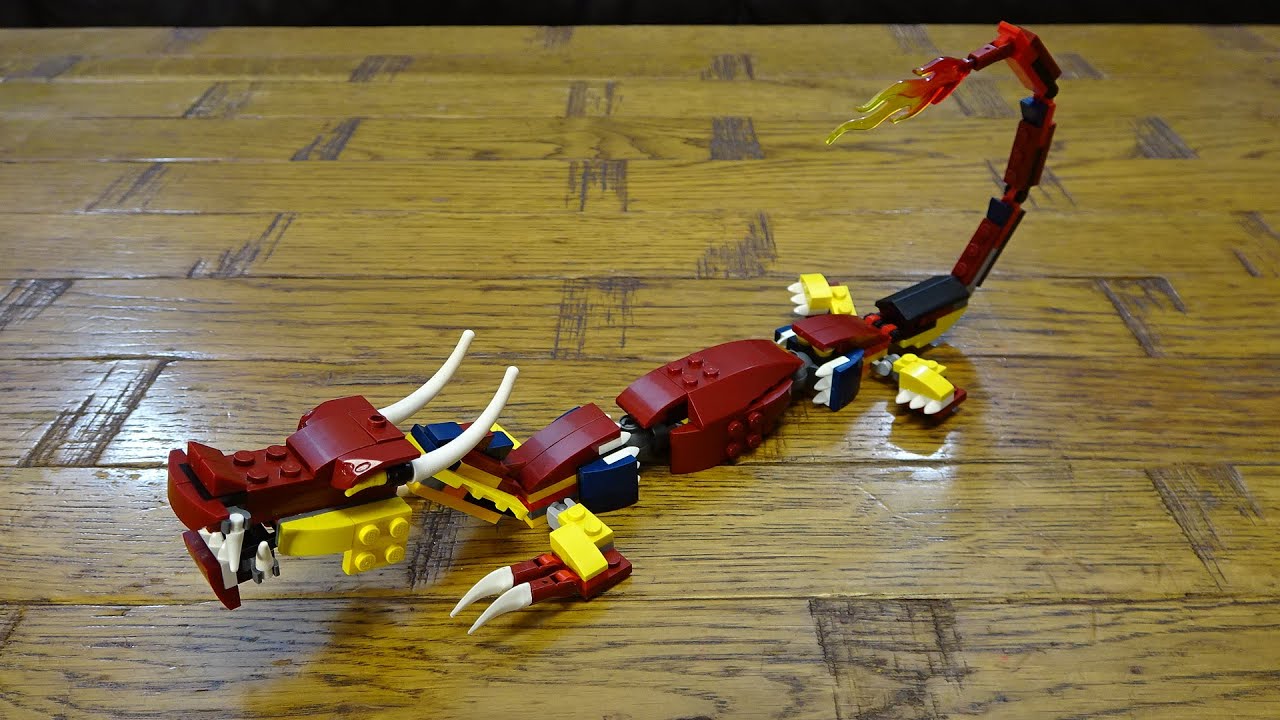 Building a Mini Red Lego Chinese New Year Dragon - YouTube