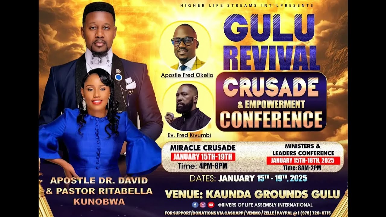 DAY 5 GULU REVIVAL CRUSADE AP. DAVID KUNOBWA - YouTube