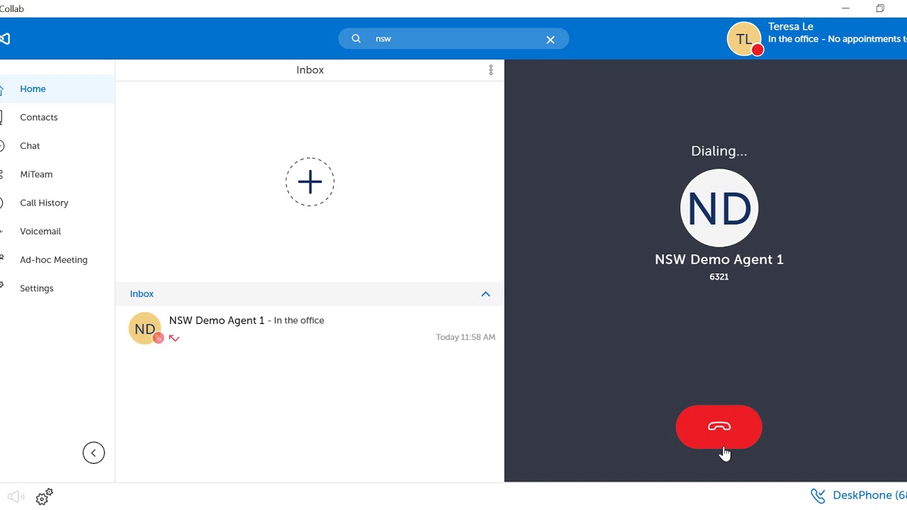 MiCollab Client - Call using Search or Dial Bar - YouTube