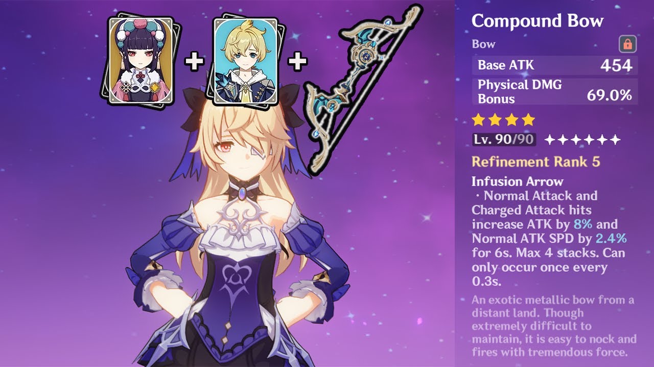 Fischl Machine Gun Build With Mika And Yunjin - Genshin impact - YouTube