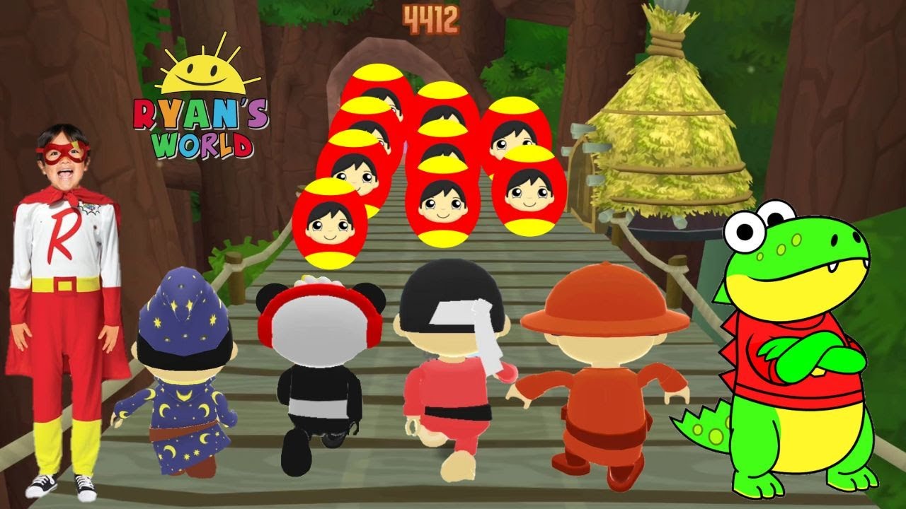 Tag with Ryan Real Life EGG 🥚 - Lunchtime Ryan 🆚 Robo Ryan 🆚 Fossil ...