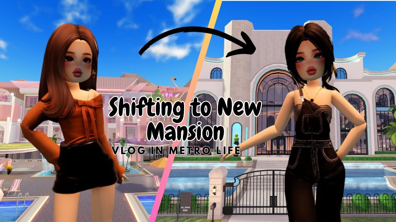 Shifting to new mansion 🏰 | Vlog in Metro Life | Life Inside Roblox ...