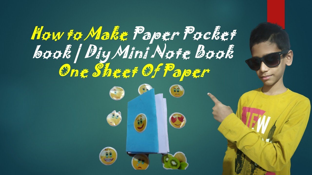 How to Make Paper Pocket book | Diy Mini Note Book One Sheet Of Paper ...