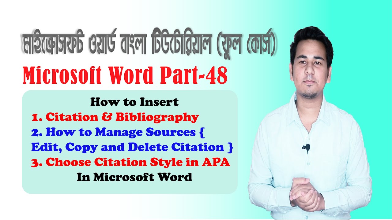 How To Insert Citation And Bibliography Ii Manage Sources And Choose Apa