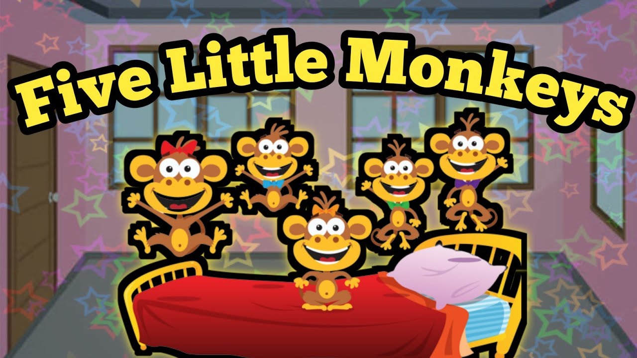 Five Little Monkeys | Phonics Song Poem For Children | five little ...