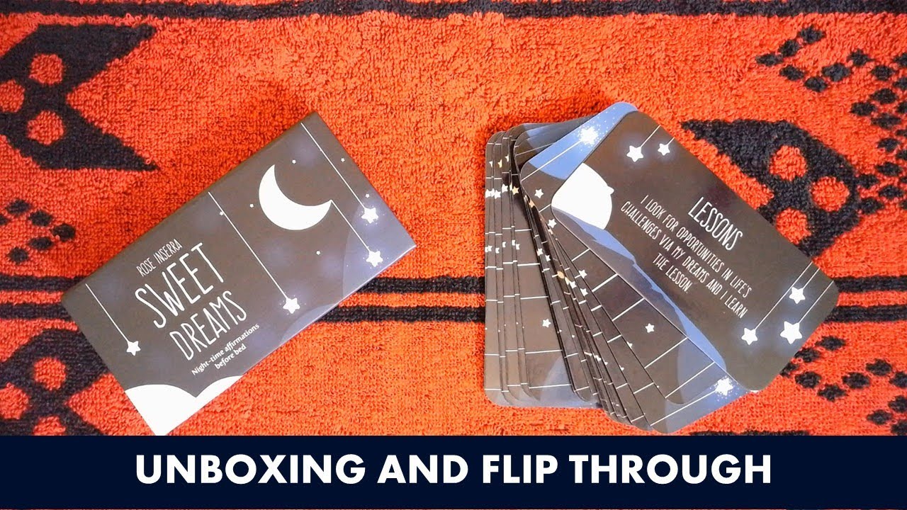 SWEET DREAMS mini cards, Night time affirmations before bed - YouTube