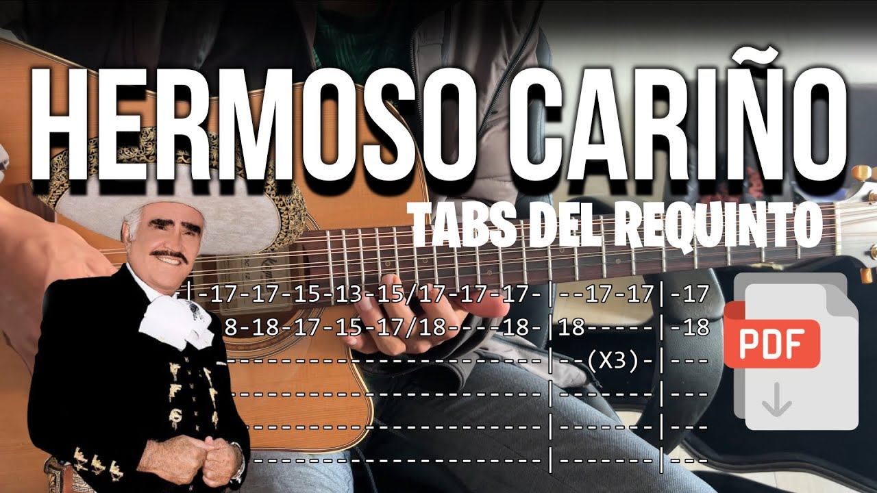 Requinto de HERMOSO CARIÑO (Tutorial en Guitarra) VICENTE FERNANDEZ ...