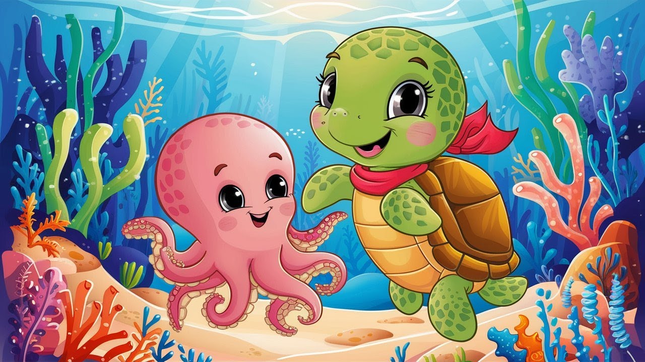 The turtle & the Octopus - children song & kids nursery rhyme - YouTube