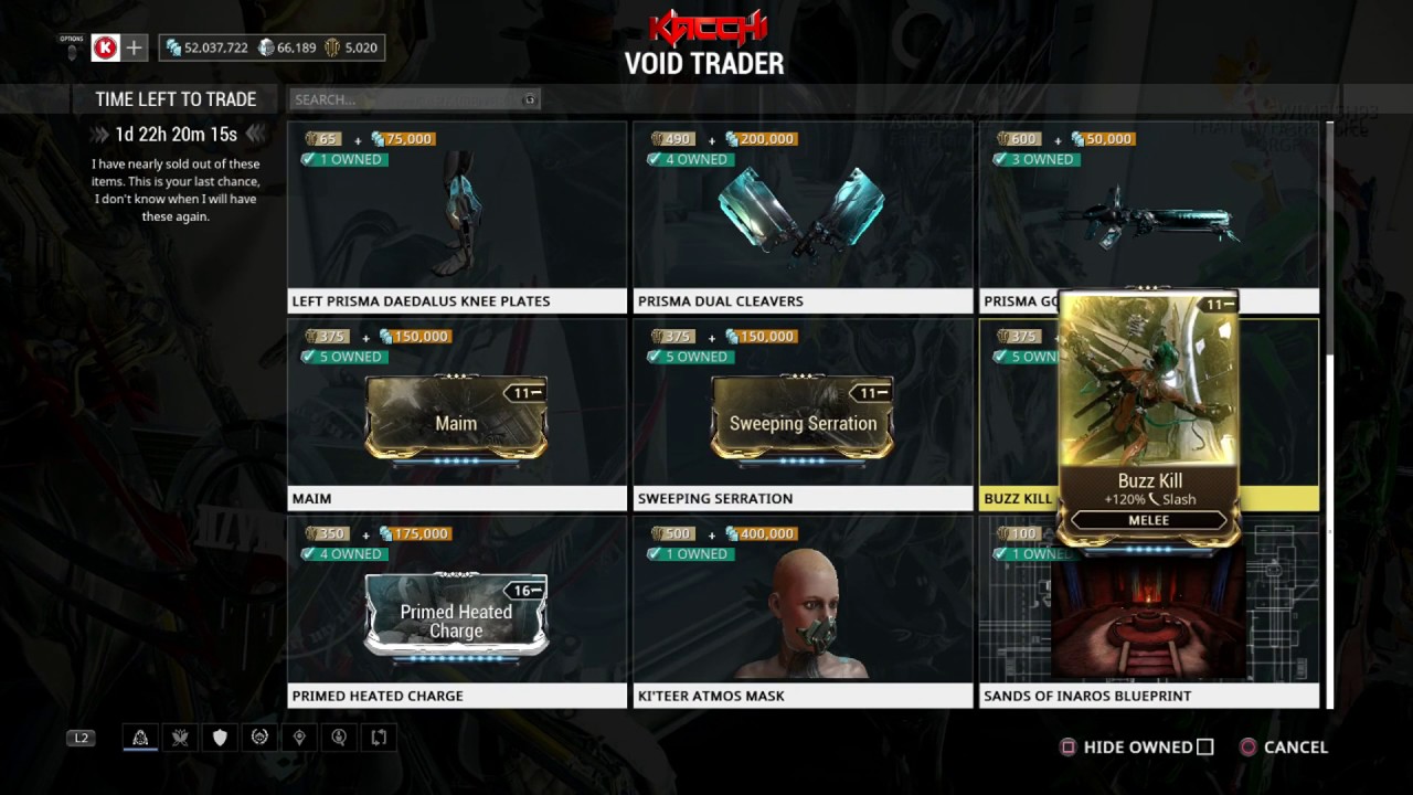 Warframe - Baro Ki Teer, Slash Mods, Prisma Weapons! - YouTube