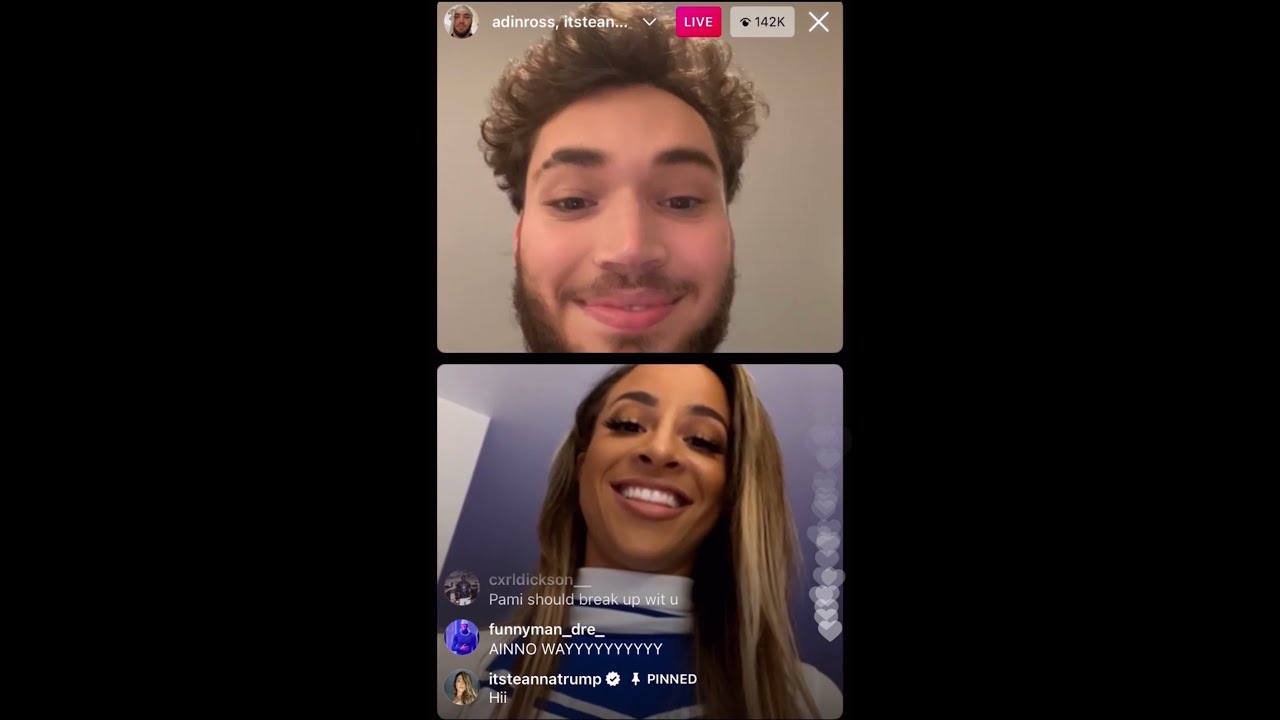 Adin x Teanna Trump IG Live (Full Post E-Date) 😂 - YouTube
