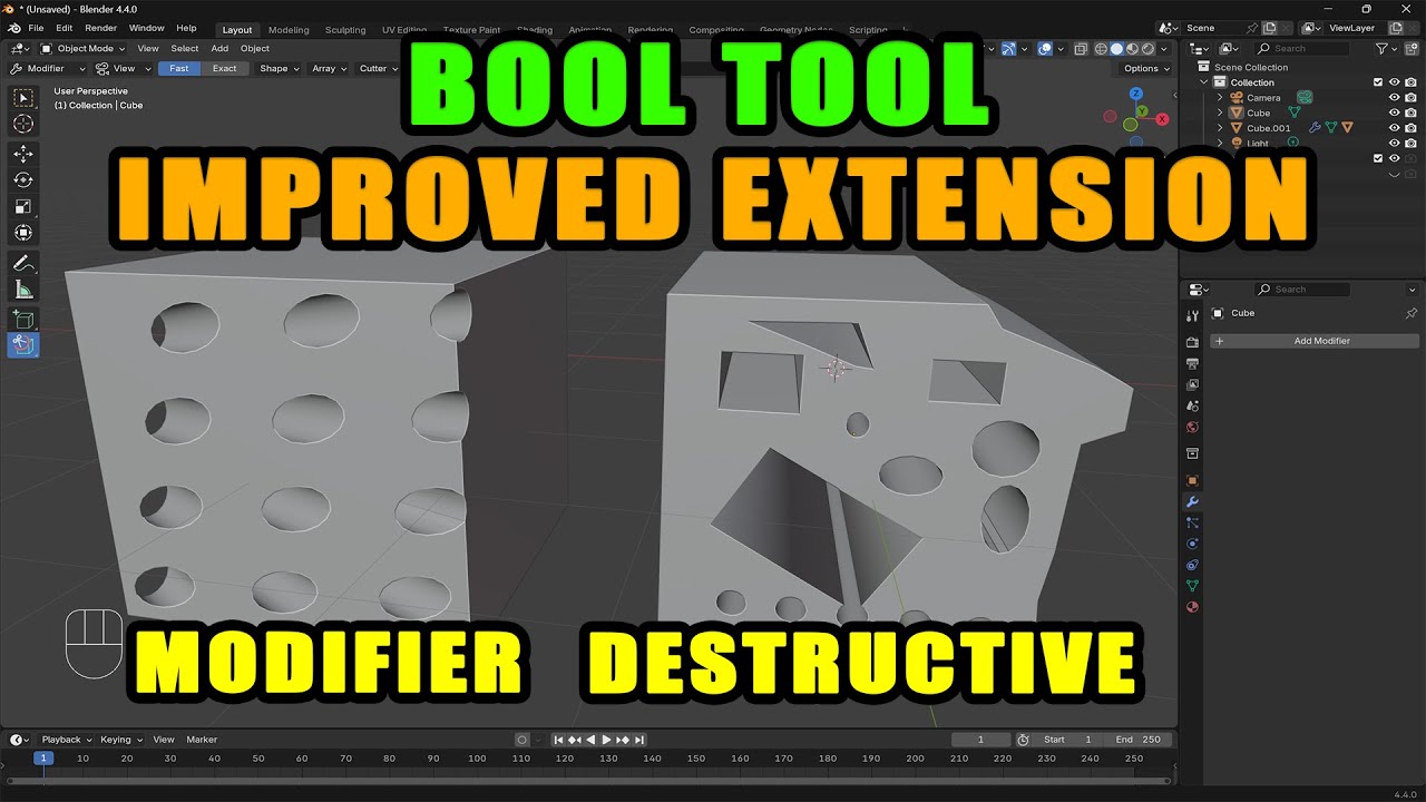 Blender Improved Bool Tool Free Extension – Cleaner, Faster, Smarter ...
