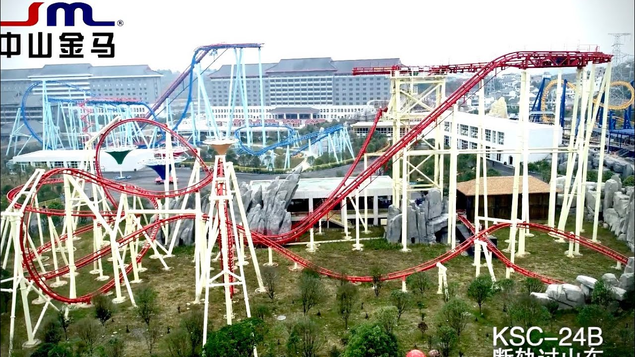 RARE & BIZARRE TILTING Roller Coaster in CHINA?! | Meet Jinma Rides ...