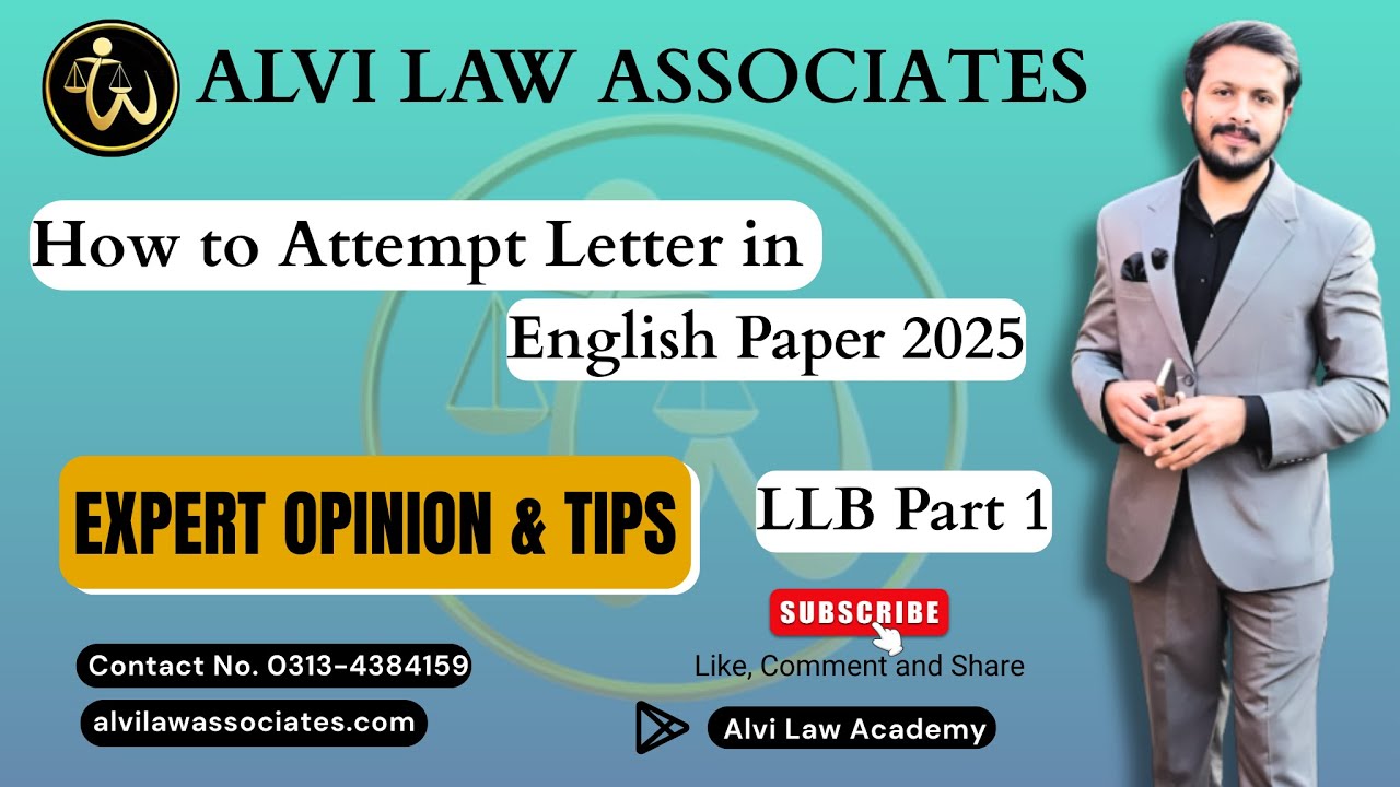 LLB Part 1 | How to Attempt Letter in English Paper 2025 | Expert ...