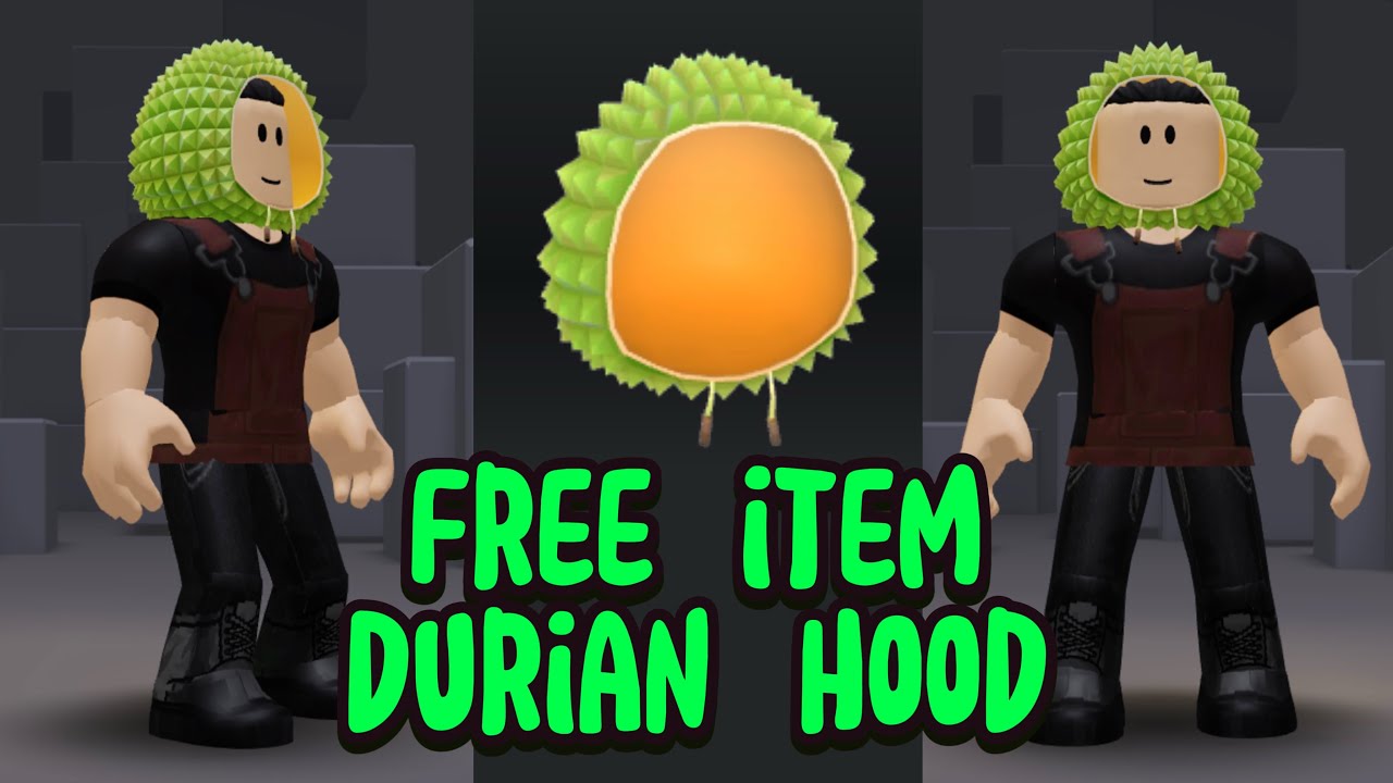 Cara Mendapatkan FREE ITEM DURIAN HOOD di ROBLOX 😍😍 - YouTube