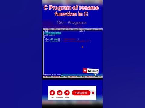 Program of Rename Function in C | #shorts #ytshorts #youtubeshorts #video #trending #music - YouTube