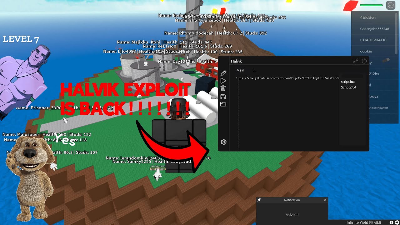 *HALVIK* OP NEW Level 7 Roblox Executor No Key System!/OWLHUB SUPPORT ...