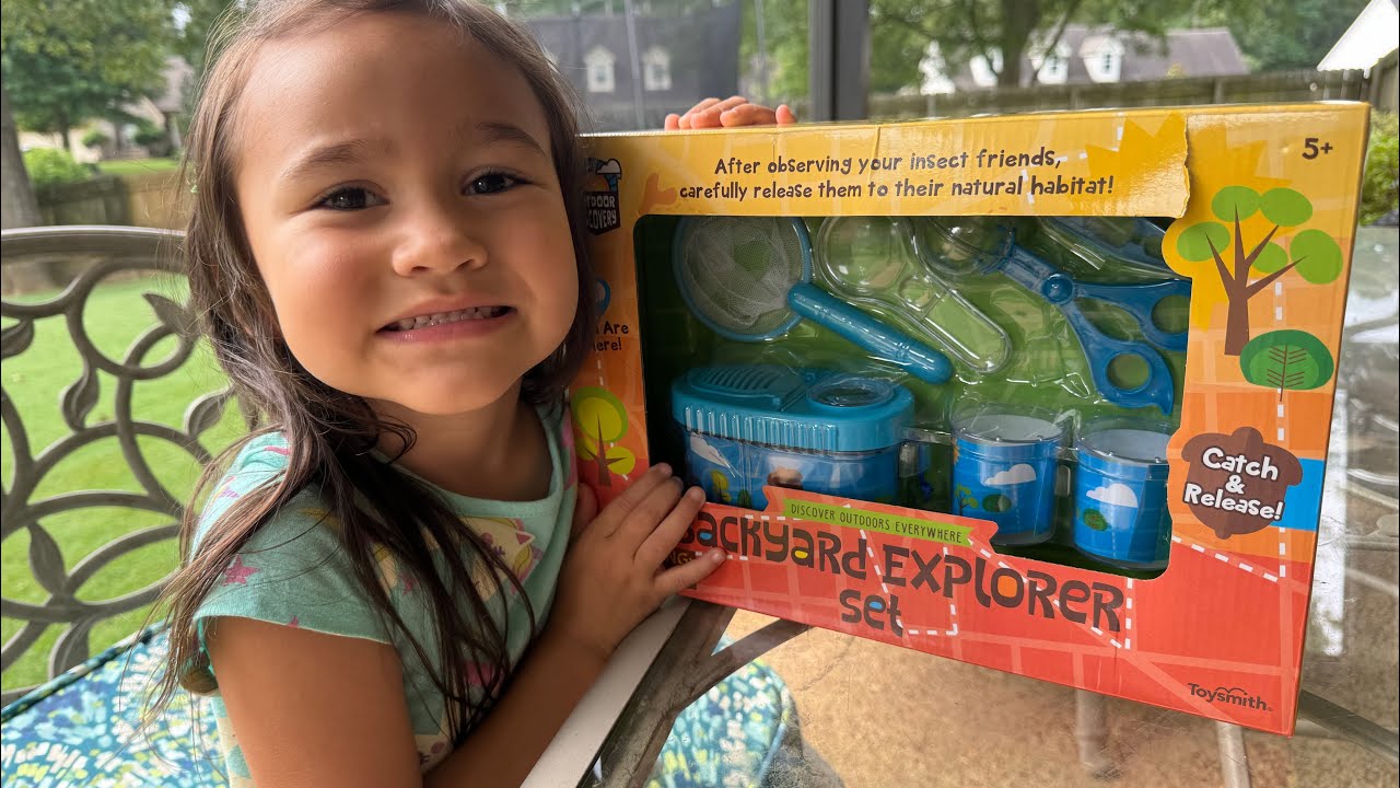 CATCH BUGS AND INSECTS WITH HAILEY . USING BACKYARD EXPLORER SET CATCH AND RELEASE! - YouTube