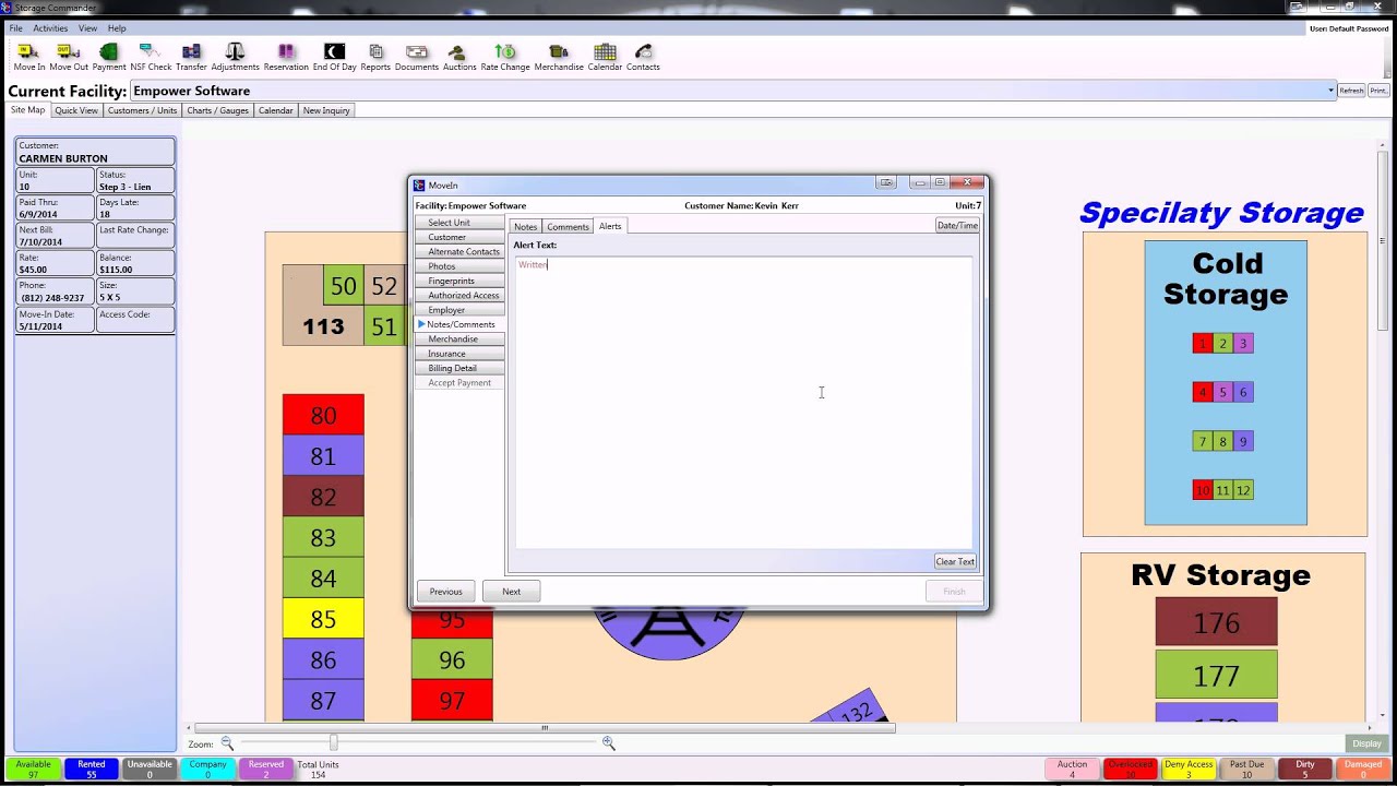 Storage Commander - Basic Move In - YouTube