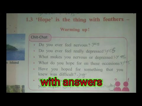 // 1.3 'hope' is the thing with feathers // chit-chat with answer ...