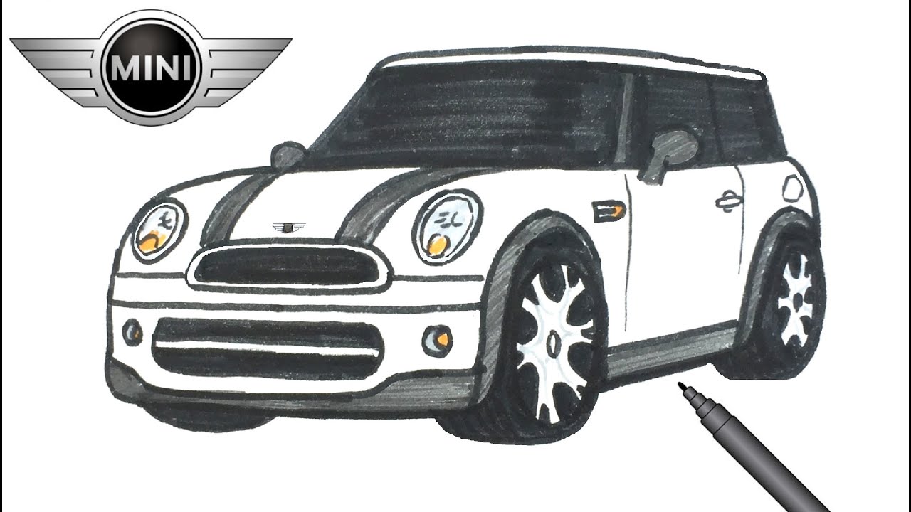 Easy Drawing Mini Cooper I Kolay Mini Cooper Çizimi I Araba Nasıl ...