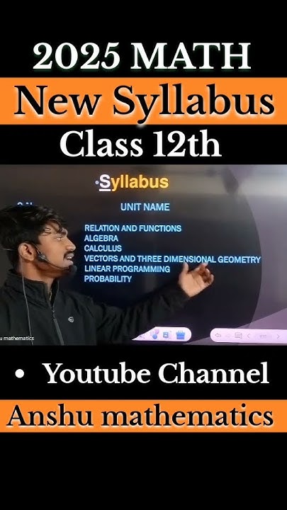 2025 2025 MATH New Syllabus class 12 #shorts #ytshorts #education #youtubeshorts #viralvideo # ...