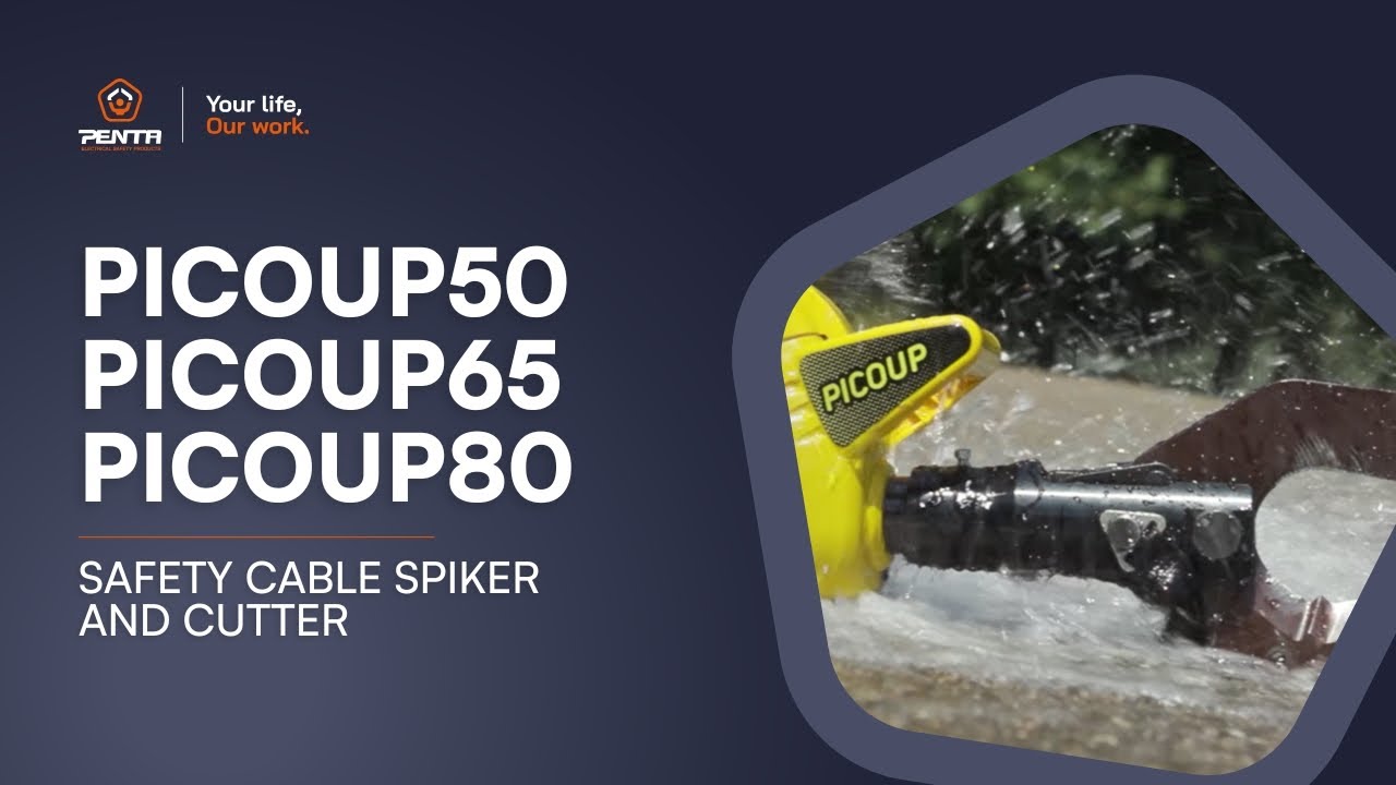 EN - PICOUP50 PICOUP65 PICOUP80 - Safety cable spiker and cutter - YouTube