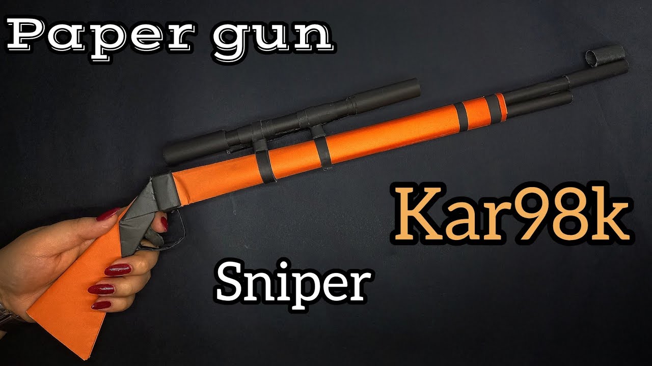 Origami gun kar98k | how to make paper Kar98k sniper gun | Paper easy ...