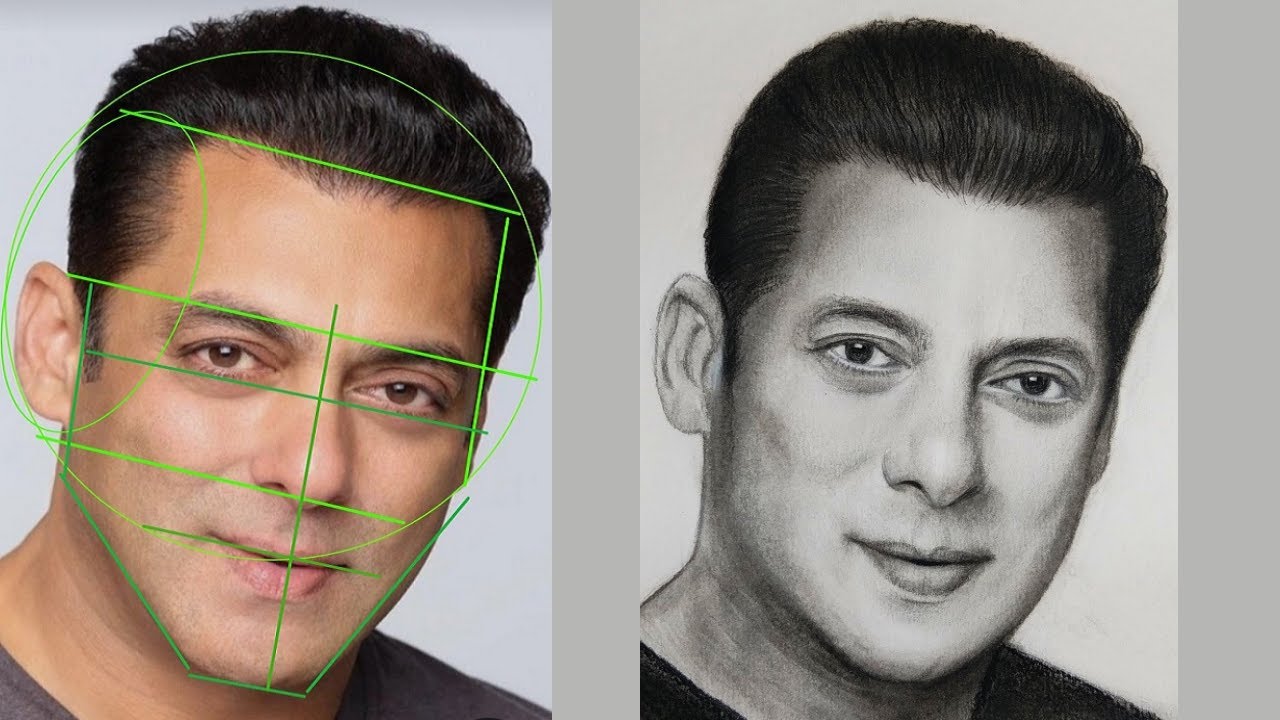 Drawing practice to draw 3/4 face with loomis method | How to draw ...