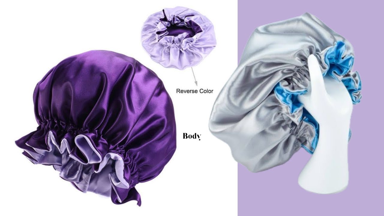 DIY: HOW TO MAKE A REVERSIBLE HAIR BONNET WITH ELASTIC BAND ...