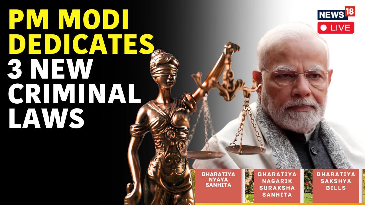 PM Modi Implements 3 New Criminal Laws | PM Modi Live | New Criminal ...