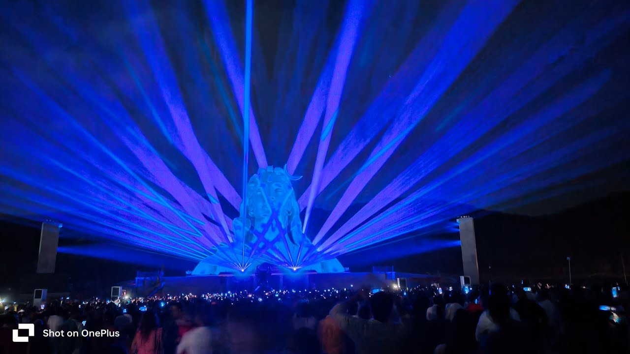 Isha chikkaballapur light show |2024| Adiyogi| - YouTube