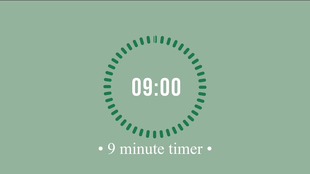 9 Minute Timer | Simple Beeps, Peaceful Time Keeper - YouTube