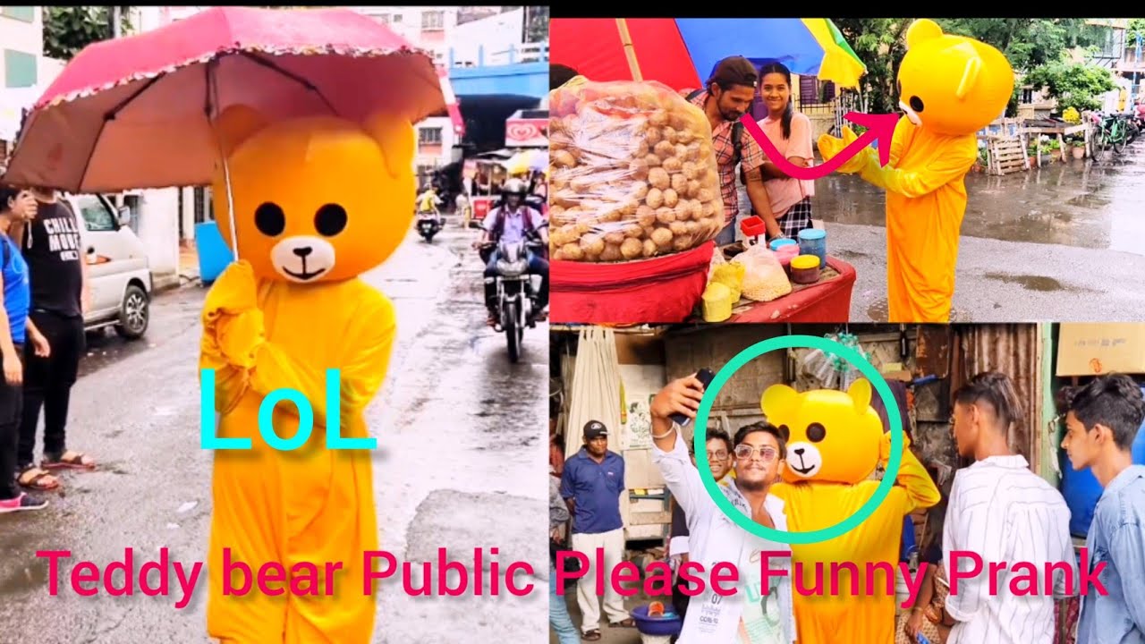 Teddy bear Public Please Funny Prank video 2023🤣🤣Must watch🤣#funny # ...
