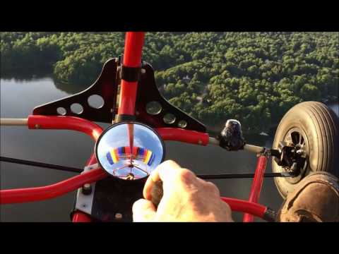 Ultralight Powered Parachute Low Level Flight Over Water Reservoir ...