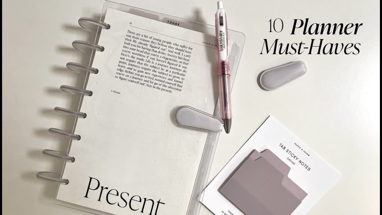 10 Planner Must-Haves | Cloth & Paper - YouTube