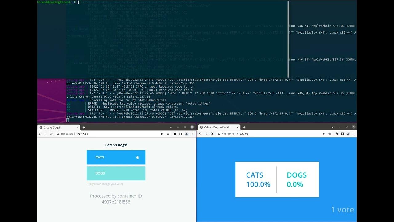 Running Docker Compose Example Voting App - YouTube