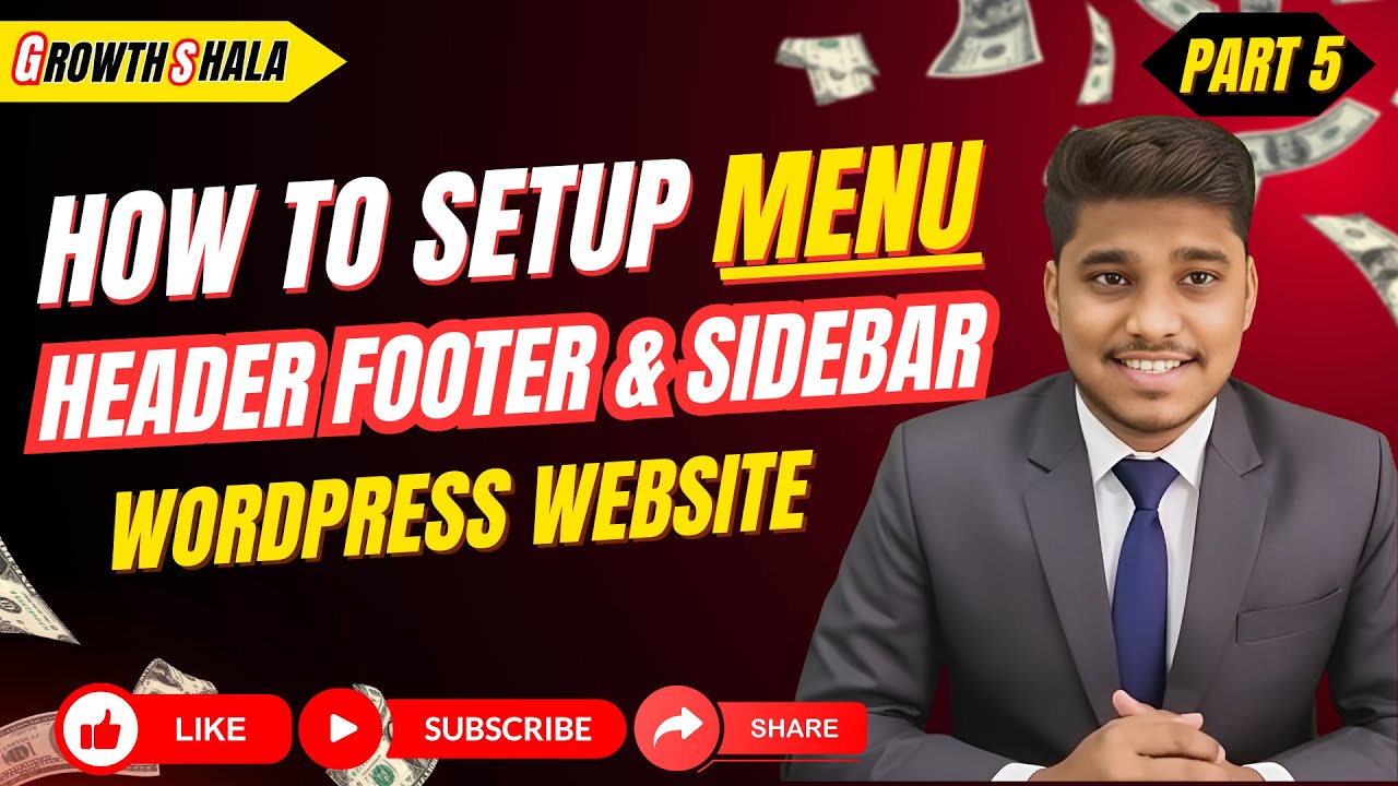 How to Setup Menu in WordPress | Add Header, Footer & Sidebar Menus (Step-by-Step Tutorial) #5 ...