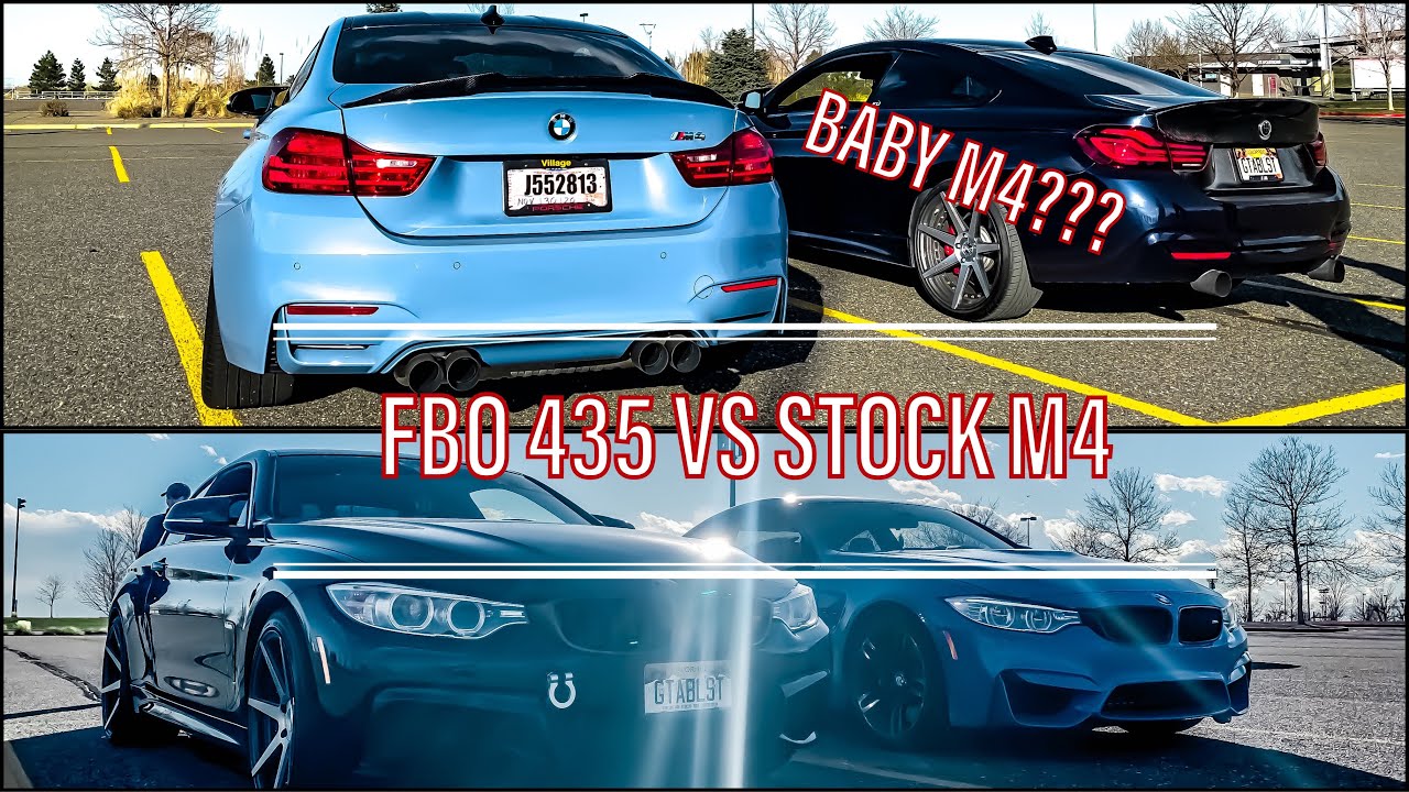 FBO 435i VS STOCK M4 - Side by side comparison. Is it a baby M4?? - YouTube