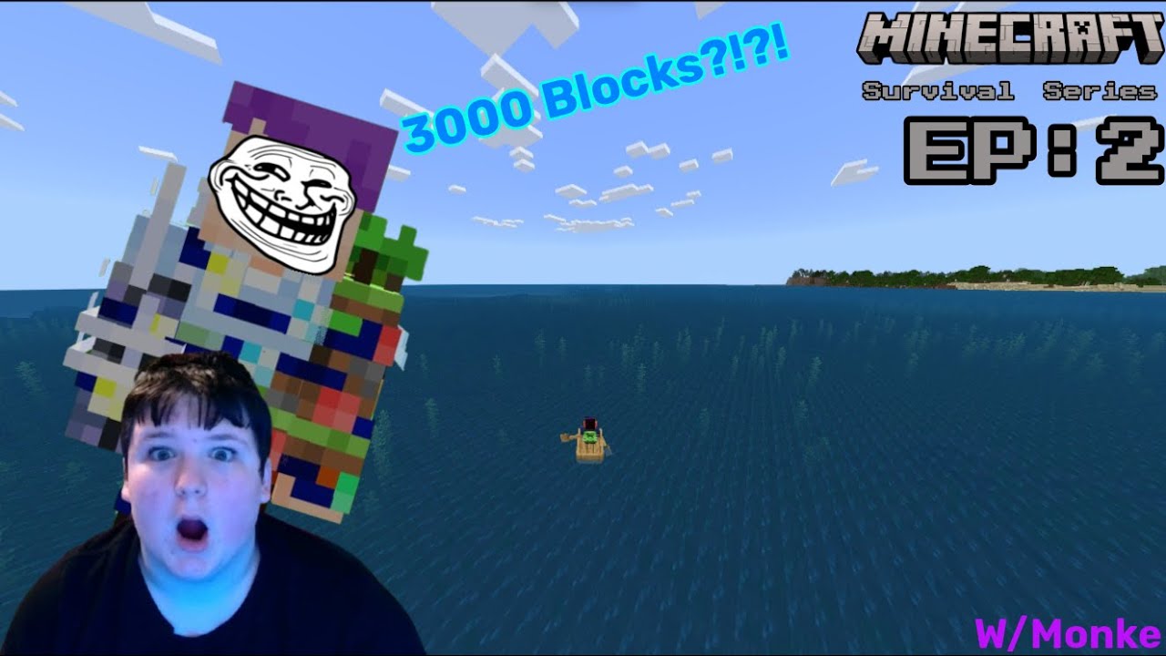 He Made Me Travel 3000 Blocks! ( Minecraft Survival Series EP:2 W/Monke ...