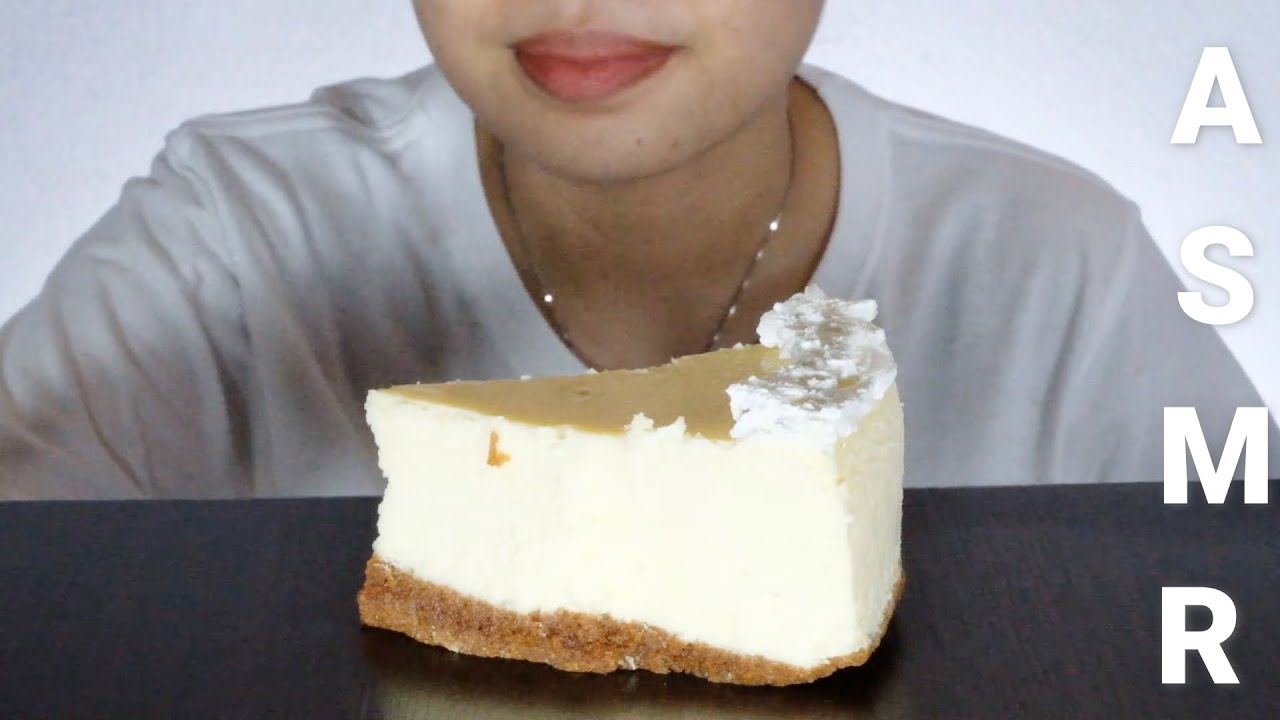 ASMR New York Cheesecake - Eating Sounds, No Talking | Ynah ASMR - YouTube