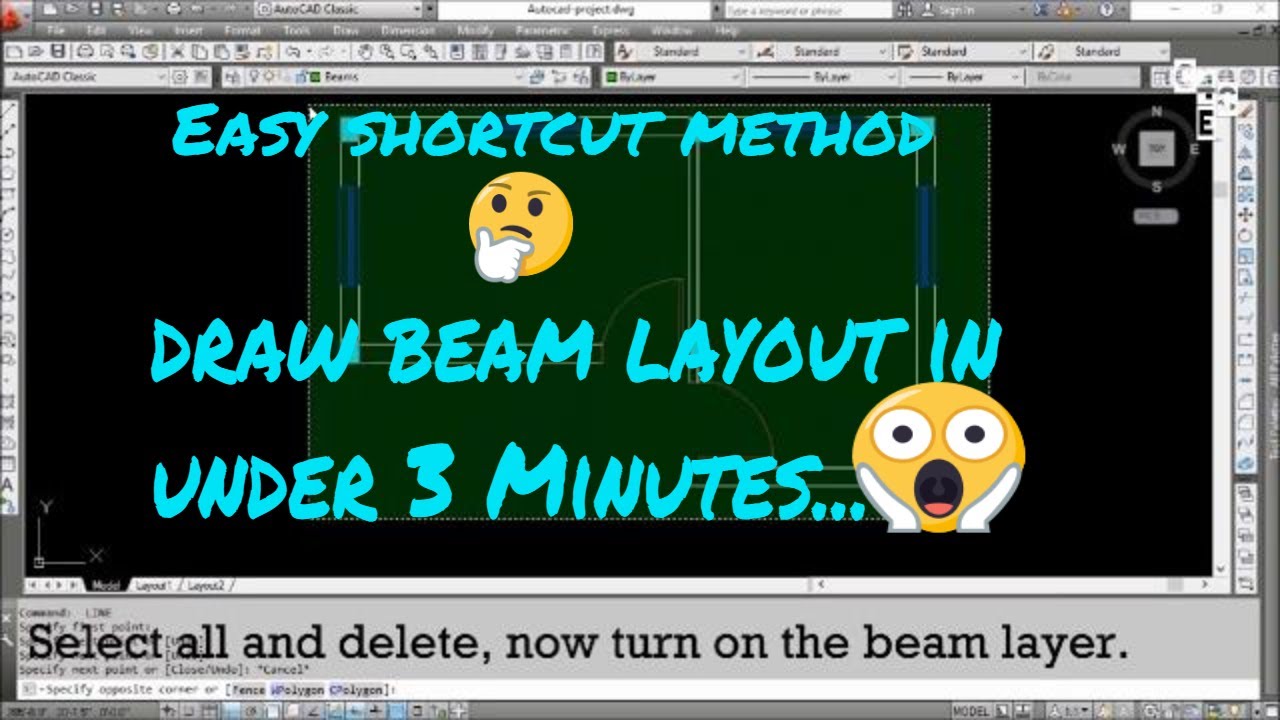 How to draw Beam Layout in AutoCAD in under 4 Minutes | 8 | C4CE ...