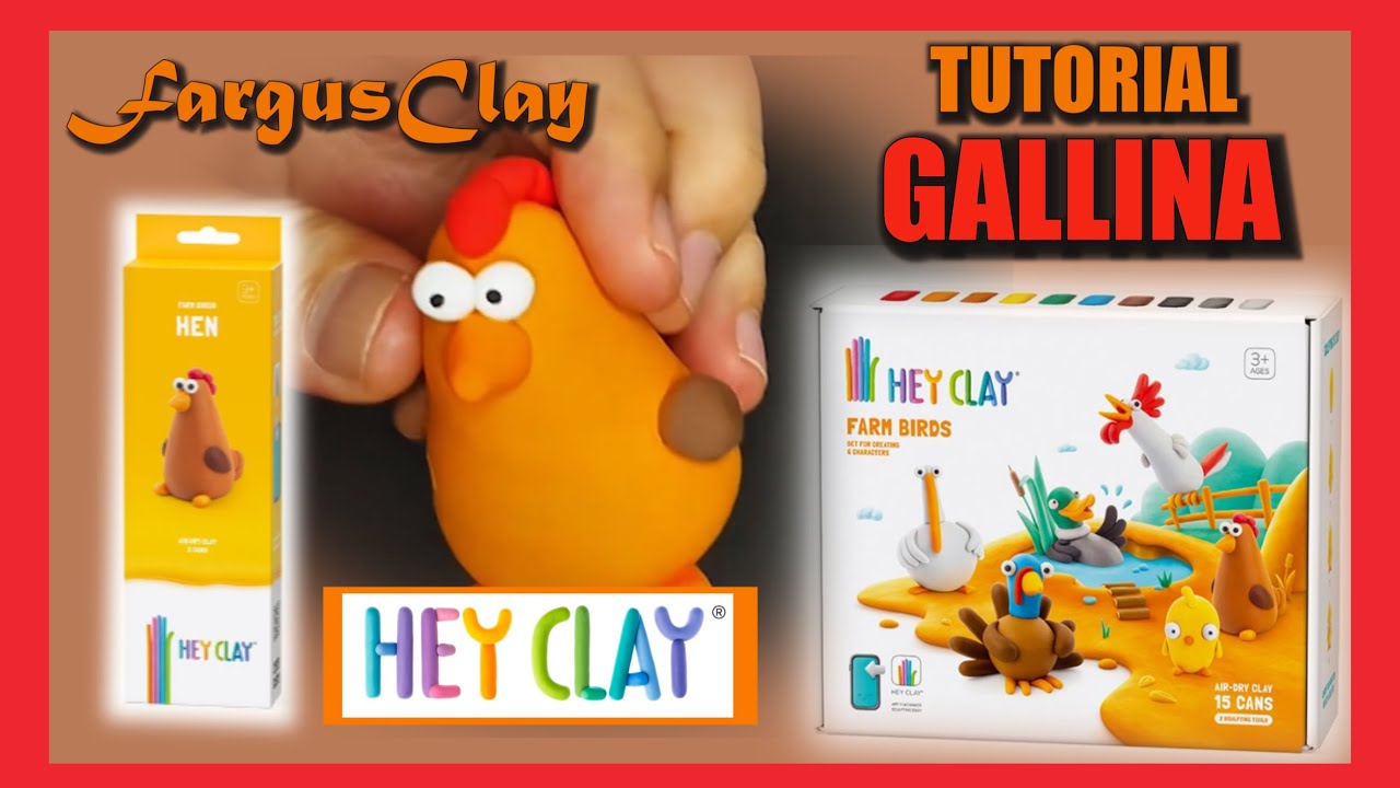TUTORIAL GALLINA HEY CLAY !! FARM BIRDS HEN 😍 - YouTube