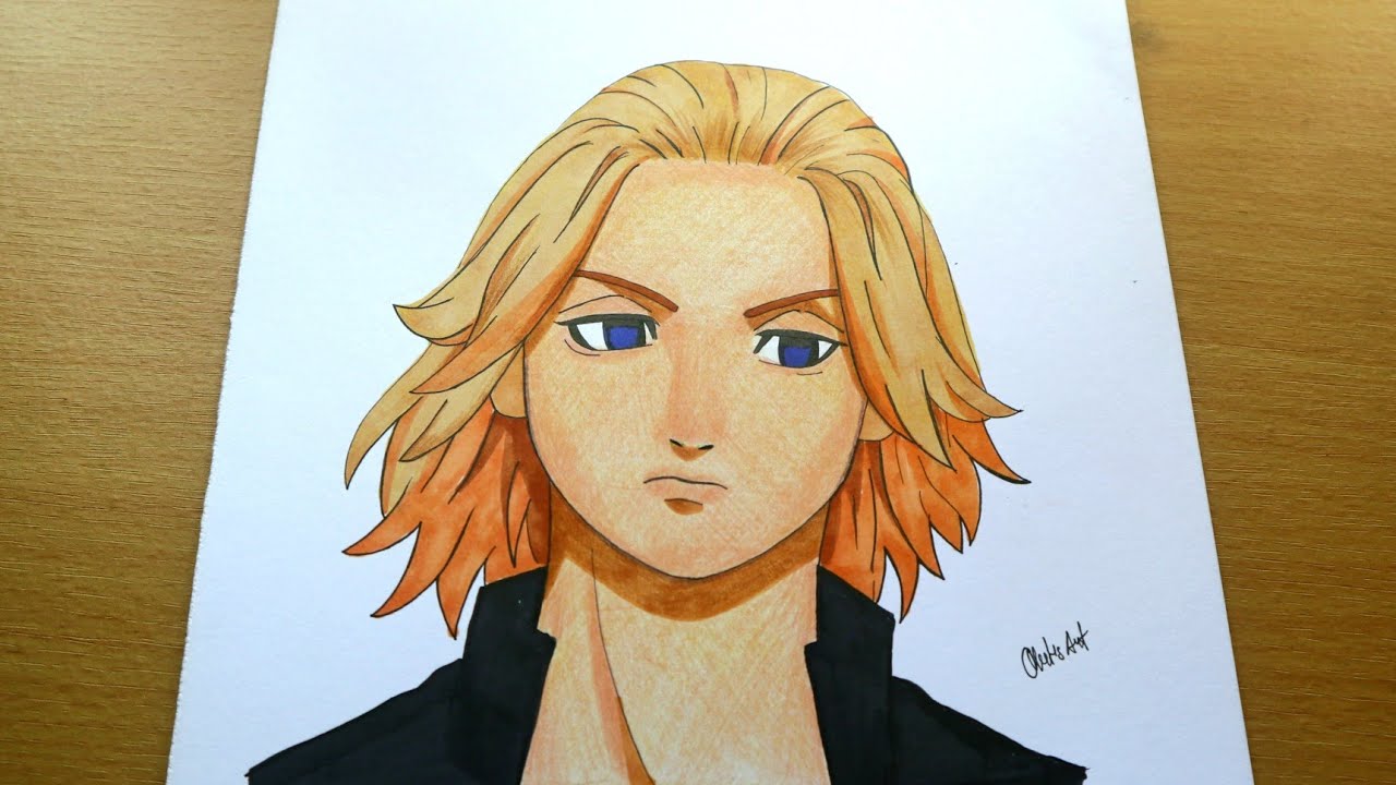 how to draw mikey easy |tokyo revengers - YouTube