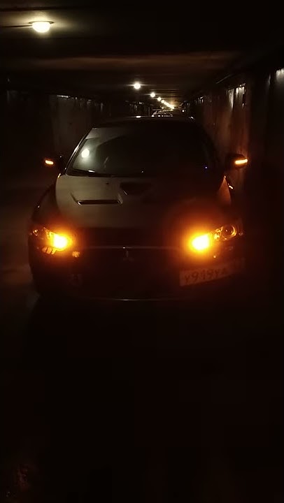 Дхо и поворотник в одной лампе в фарах lancer X - YouTube